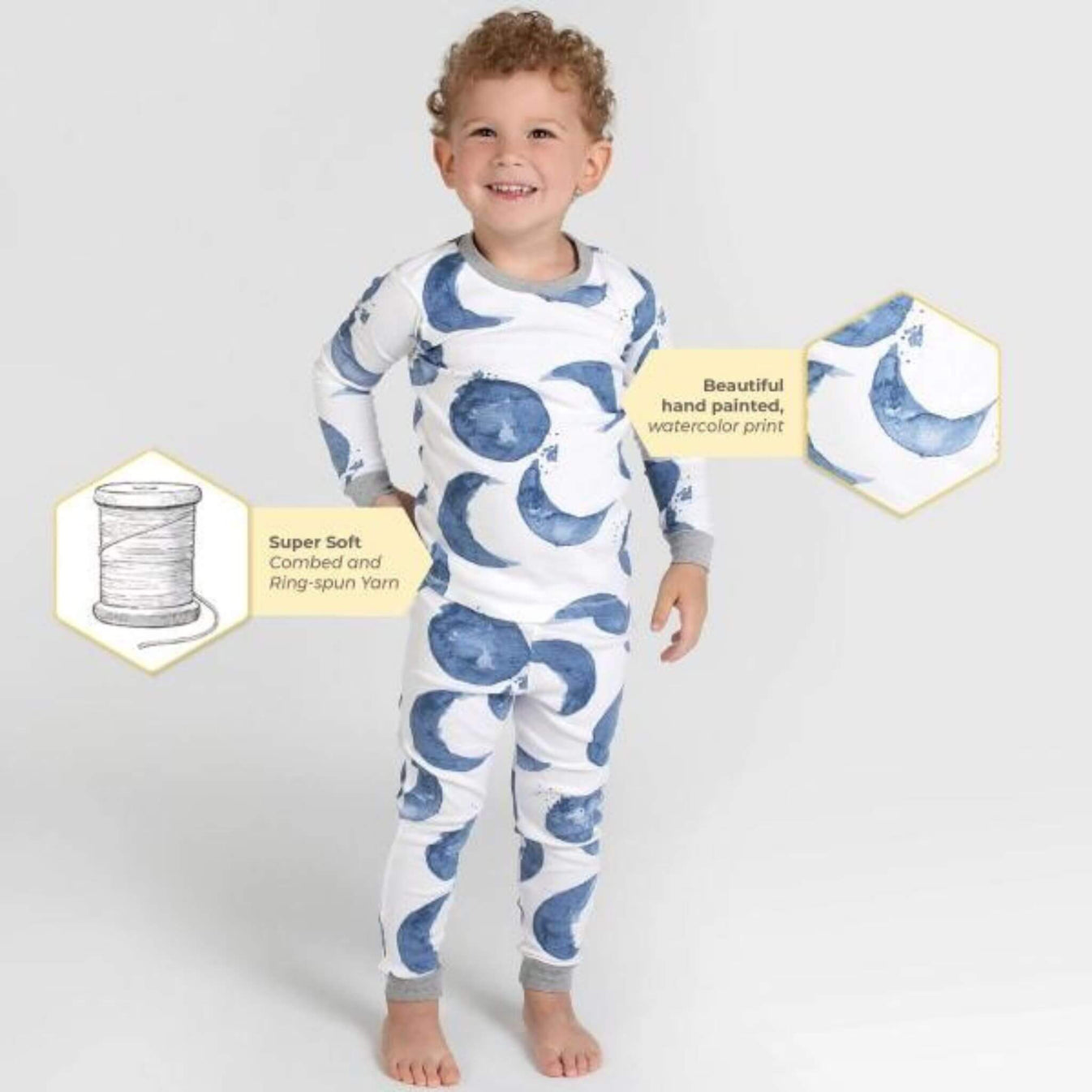 Organic Toddler Pajamas - Hello Moon – Young Eden